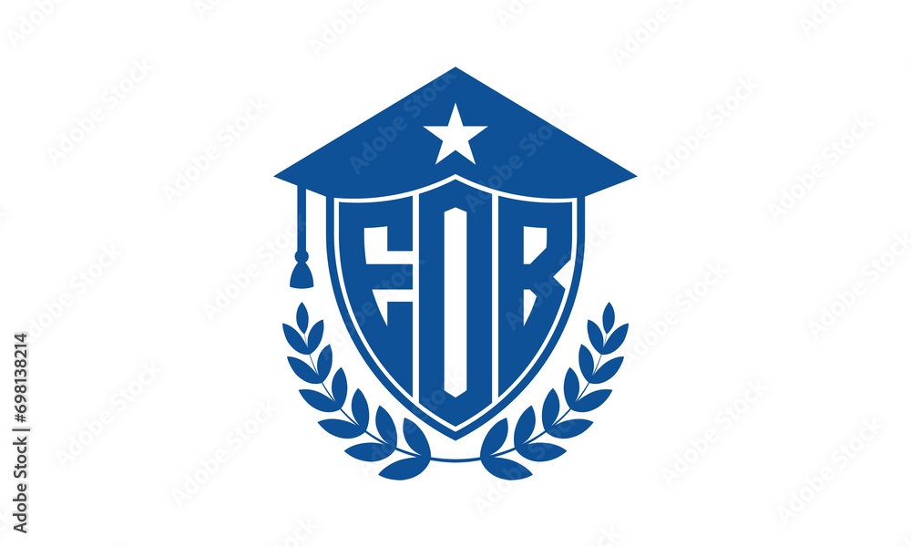 EOB three letter iconic academic logo design vector template. monogram ...