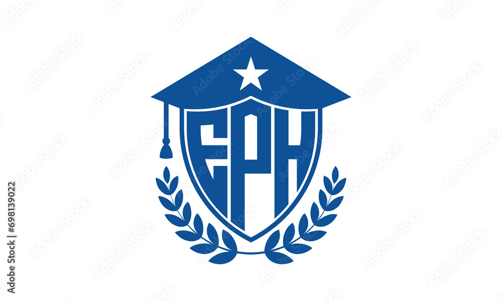 EPH three letter iconic academic logo design vector template. monogram ...