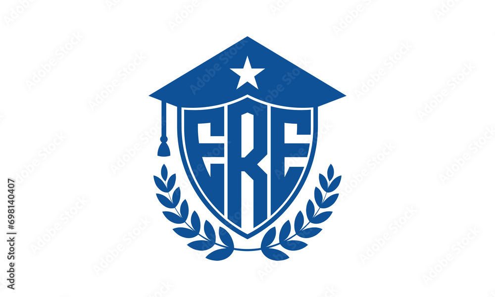ERE three letter iconic academic logo design vector template. monogram ...
