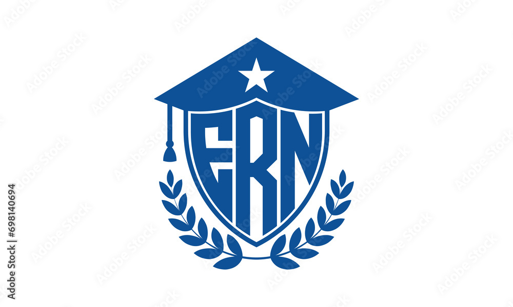 ERN three letter iconic academic logo design vector template. monogram ...