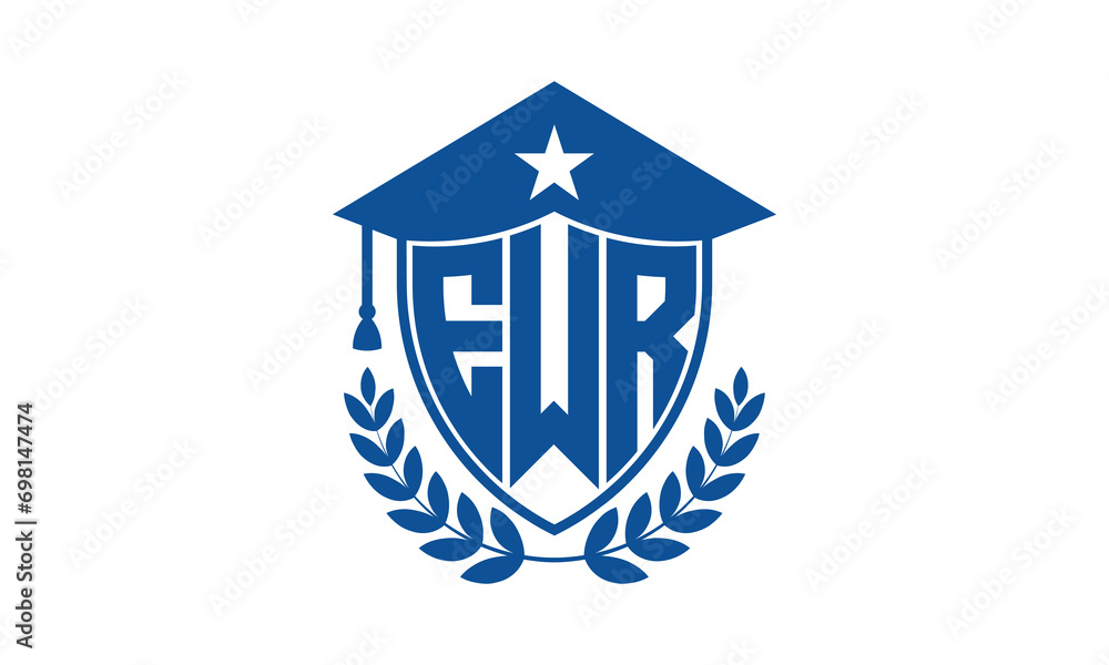 EWR three letter iconic academic logo design vector template. monogram ...