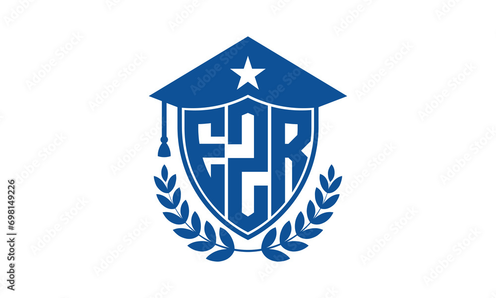 EZR three letter iconic academic logo design vector template. monogram ...