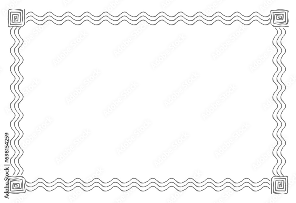 Border frame line decoration for certificate or diploma template and ...