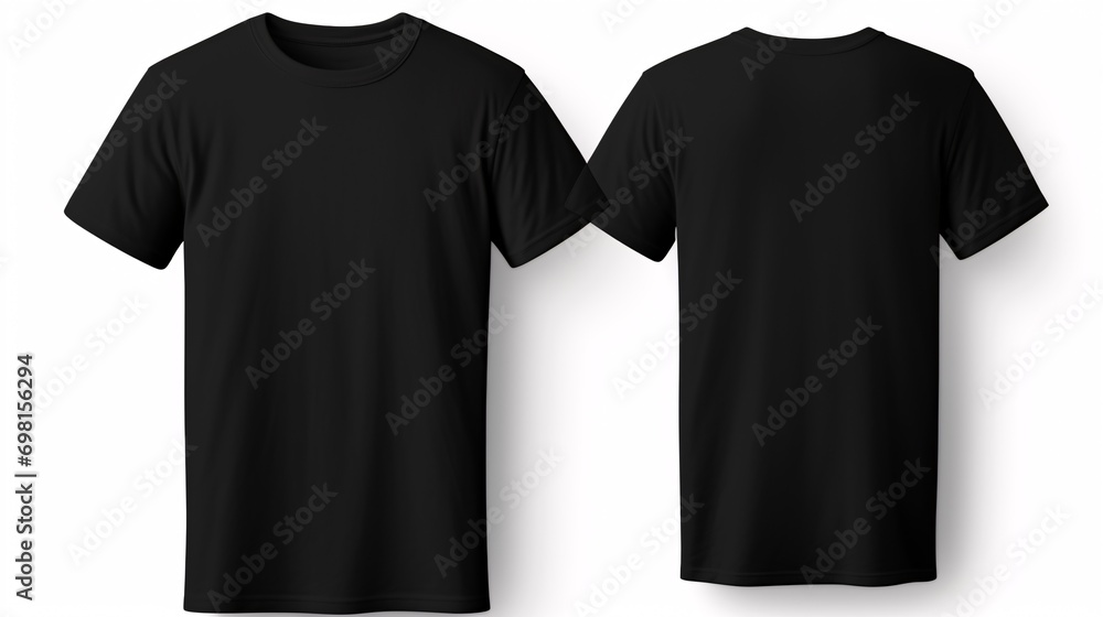 Navy blue shirt design and print mockup with blank template and front ...