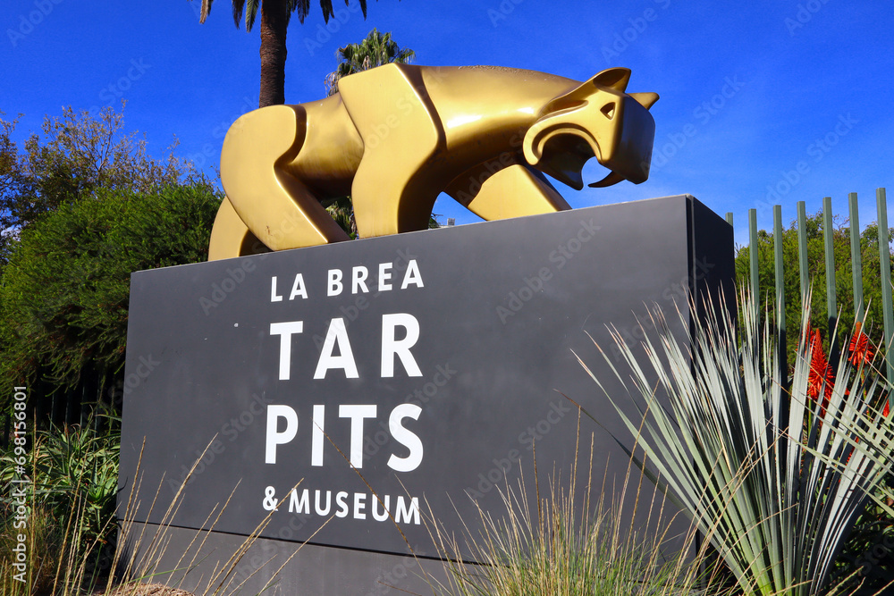Los Angeles, California – December 10, 2023: LA BREA TAR PITS and ...