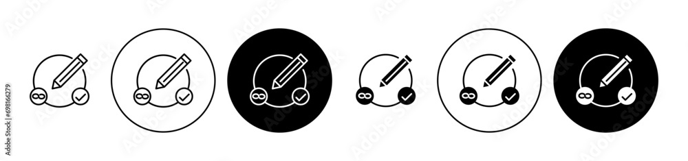 Continuous changes vector icon set. Continuous improvement vector ...