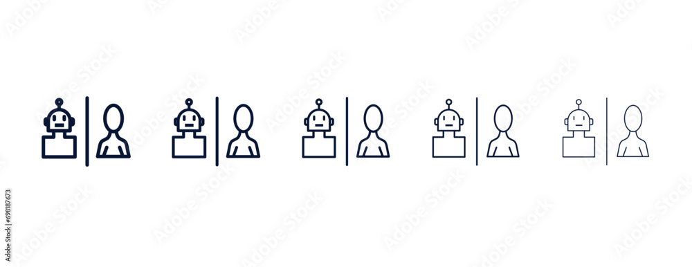 turing test outline icon. Black, bold, regular, thin, light icon from ...