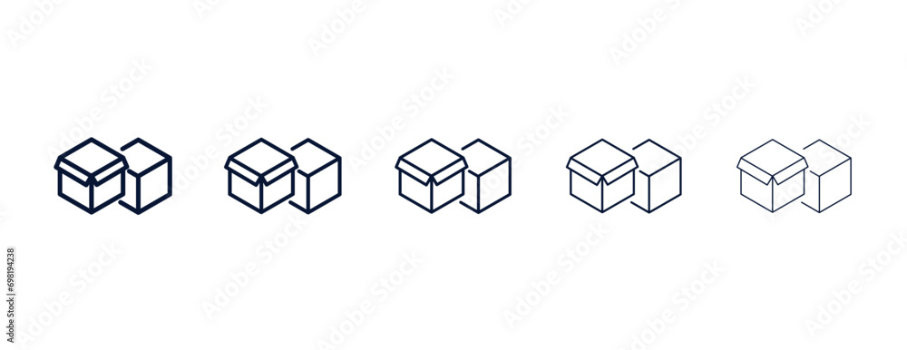 boxes outline icon. Black, bold, regular, thin, light icon from ...