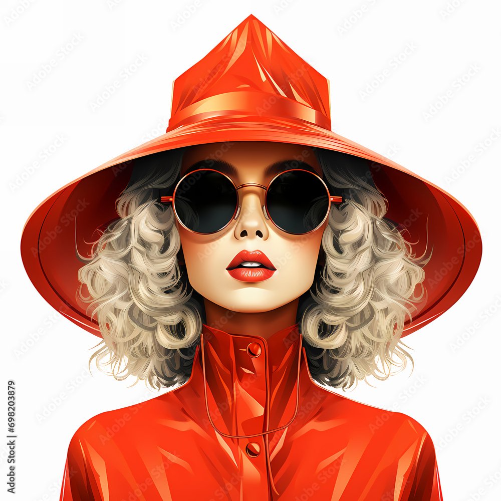 Wow pop art woman. Young surprised female lady with open smile with wow ...