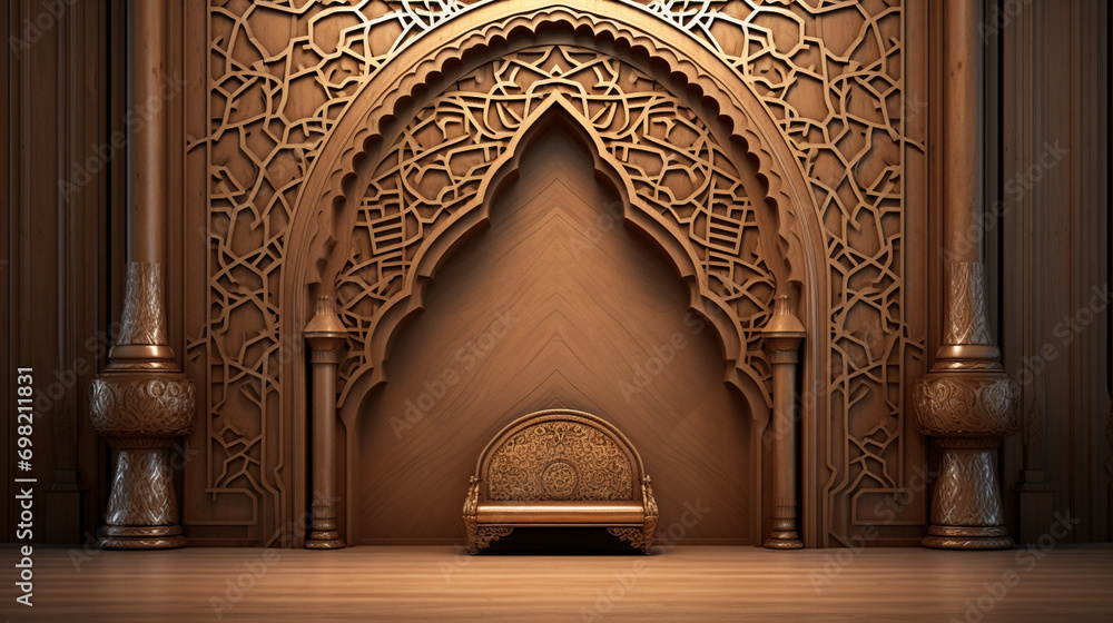 Realistic 3D Render of Arabic Islamic Architecture Elements, Arabic ...