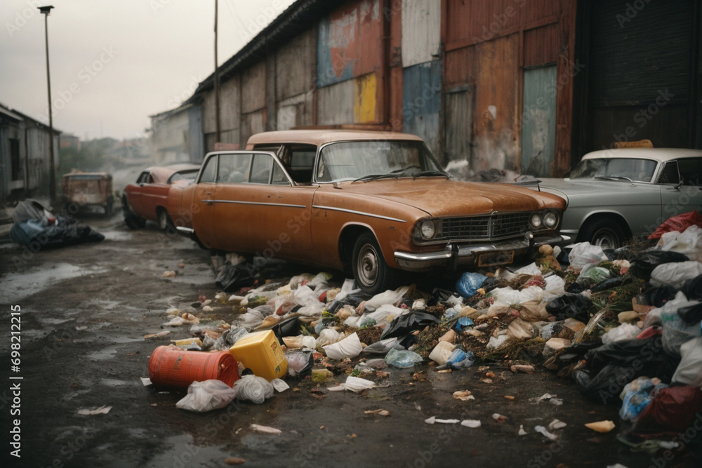 "A picture illustrating the accumulation of garbage in the streets and ...