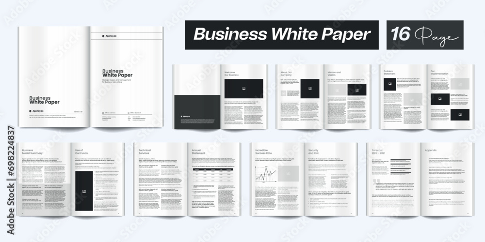 Corporate White Paper Template White Paper Layout White Paper Design ...