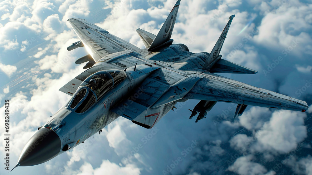 F-14 Tomcat in the air, on combat duty. Generative AI Stock Photo ...