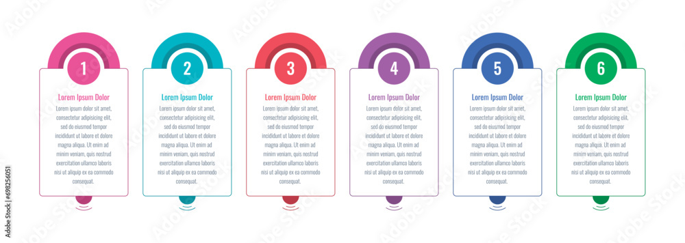rectangular cards infographic template. internet, web, magazine, annual ...