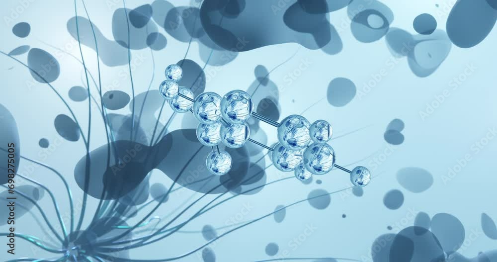 Vidéo Stock Niacin Rotating Molecular 3d Structure Ball And Stick Model Looped Video Vitamin B3