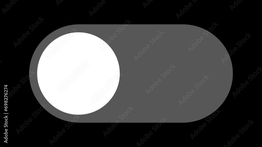 Visualization of settings switch in device GUI, isolated on transparent background with alpha ...
