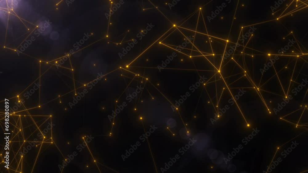 Luxury golden plexus background. Modern technology background of ...