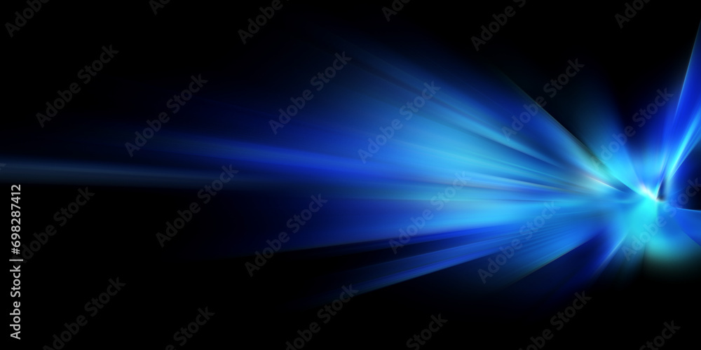Modern abstract blue high-speed light effect. Technology futuristic ...