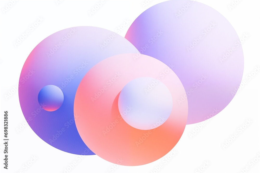 abstract sphere gradients with a white background illustration ...