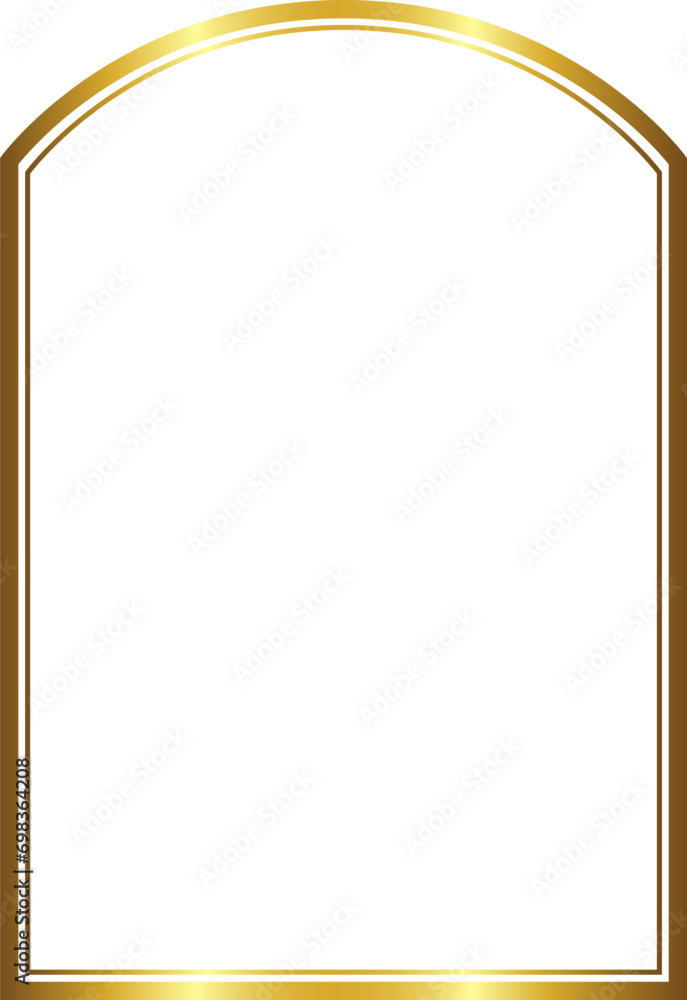 Segmental Arch rectangular frame architecture window door Gold picture ...