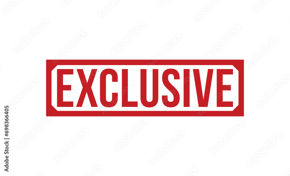 exclusive stamp red rubber stamp on white background. exclusive stamp ...