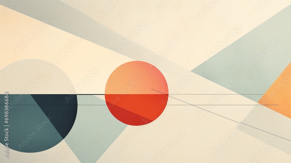 Contemporary geometric shapes in a minimalist color palette. Stock ...