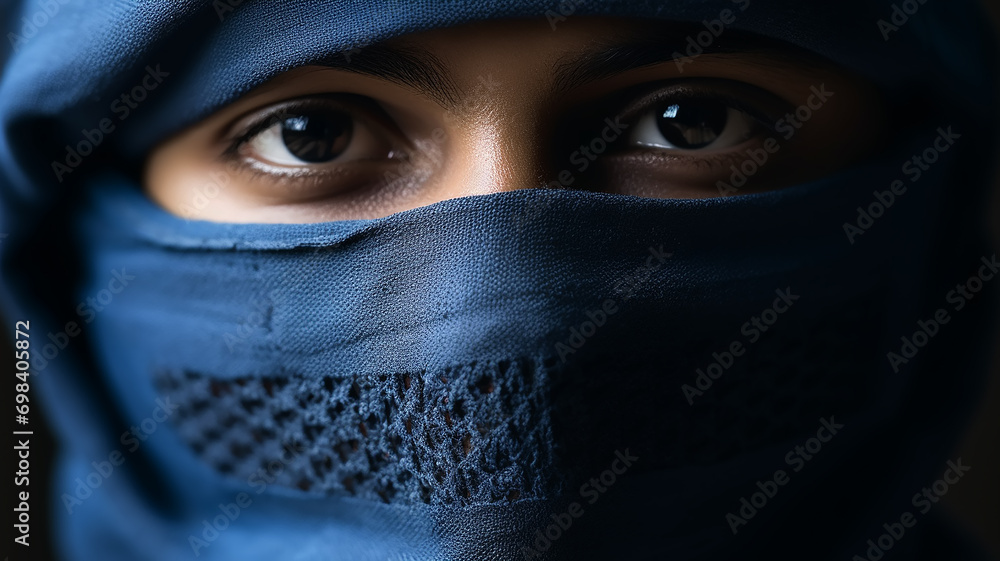 women's eyes religious portrait Arabic Islamic style closed face ...