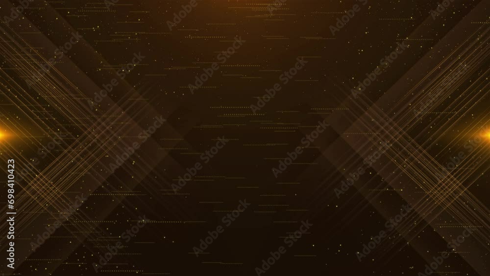 4K 3D Golden Luxurious golden dust particle stripes elegant particles ...