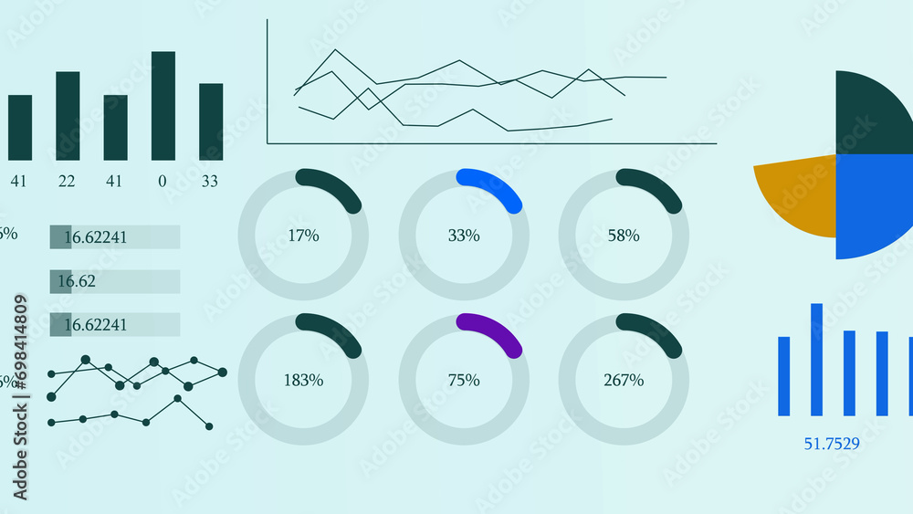 Graphs and pie charts slick, clean, elegant on white background great ...
