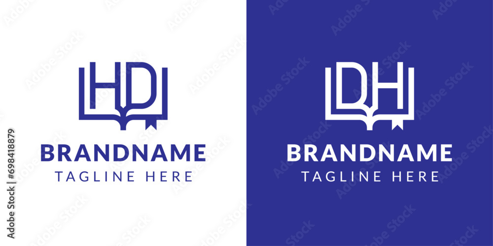 Letter DH and HD Book Logo, suitable for business related to book with ...