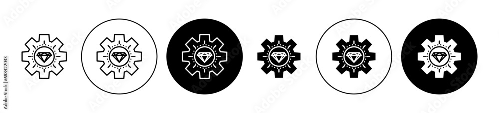 Operational excellence vector icon set. Efficient operational ...