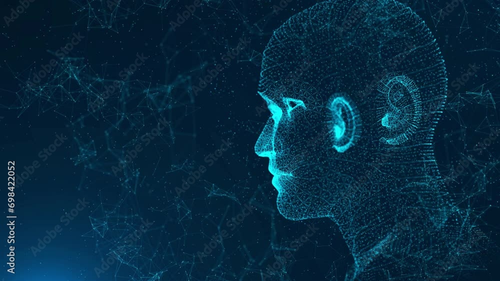 AI Artificial intelligence digital robotic brain deep learning computer Machine learning ...