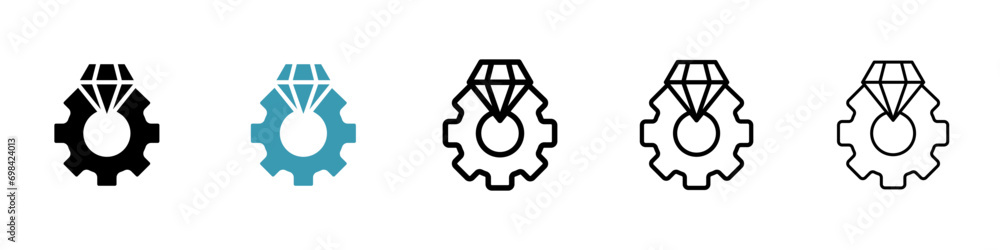 Operational excellence vector icon set. Efficient operational ...