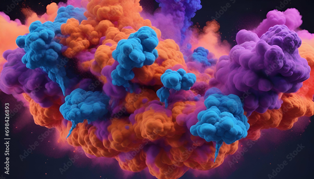 Smoke Splash Background, Rainbow Colorful Smoke Background, Smoke ...