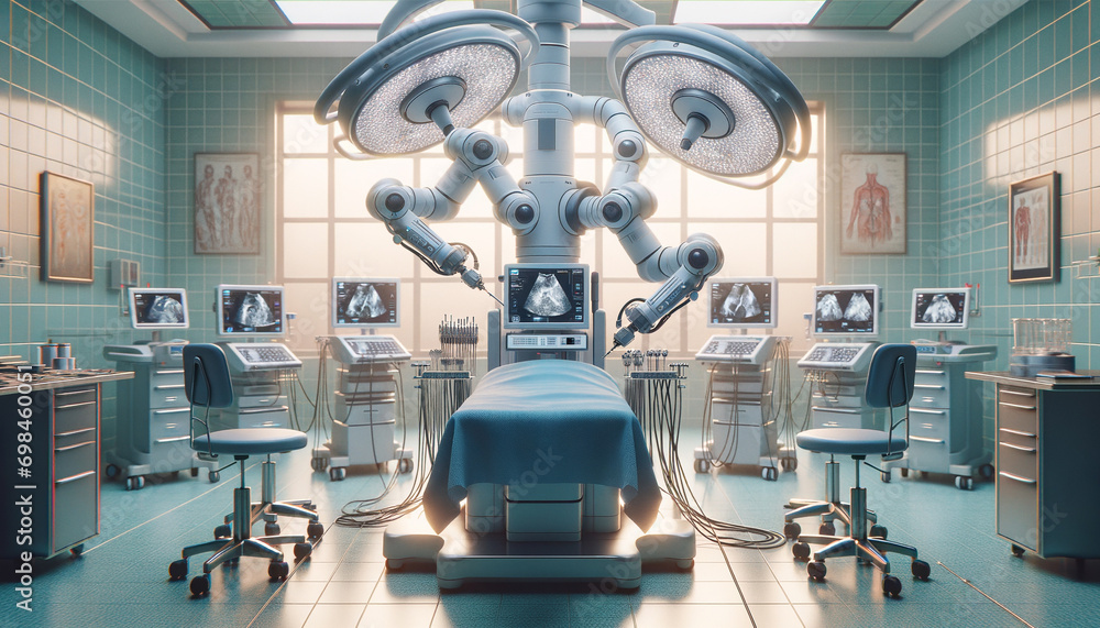 Contemporary operating room with nostalgic 90s aesthetic and state-of ...