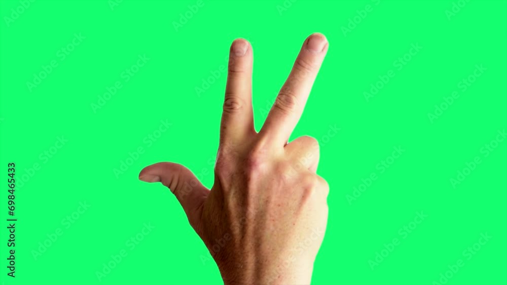 Close up shot of a male hand throwing a classic gang sign, against a ...