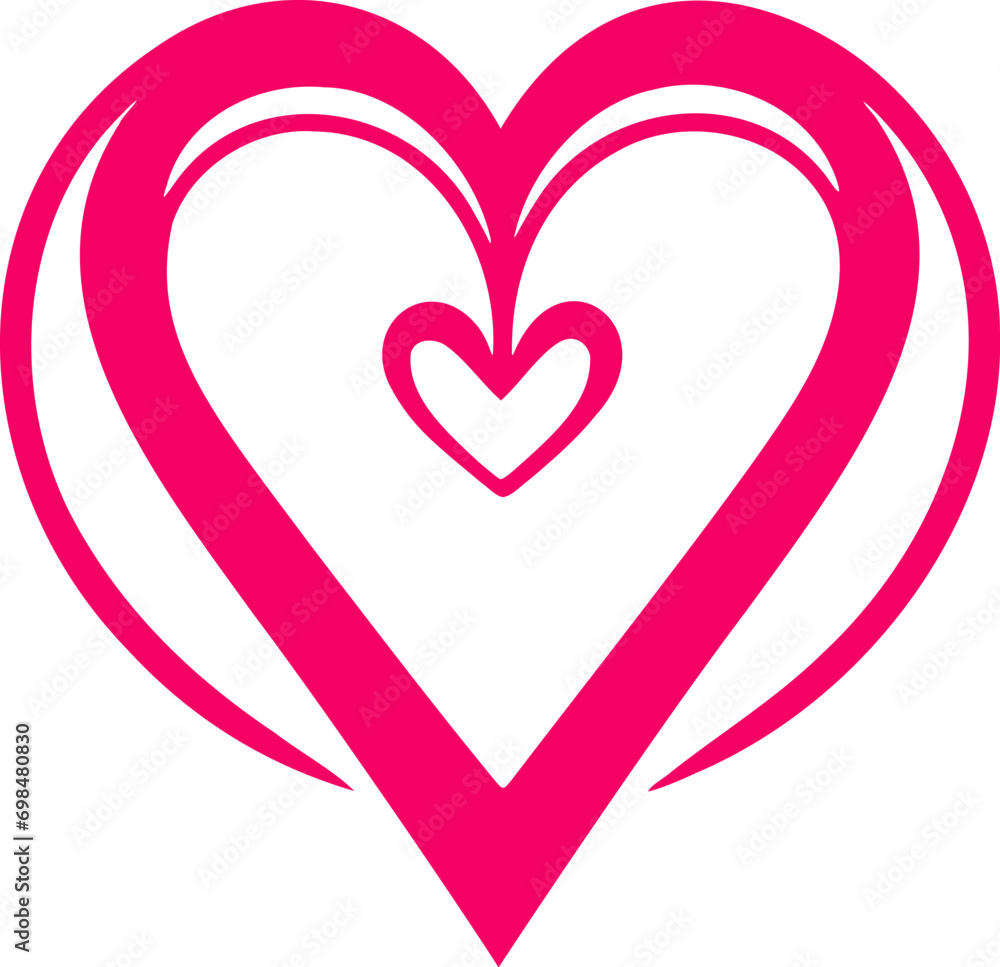 Heart outline logo vector illustration. Love Heart symbol stylized ...