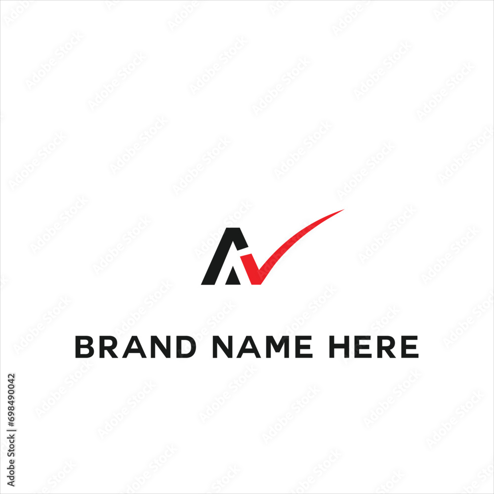 AV logo. A V design. White AV letter. AV, A V letter logo design ...