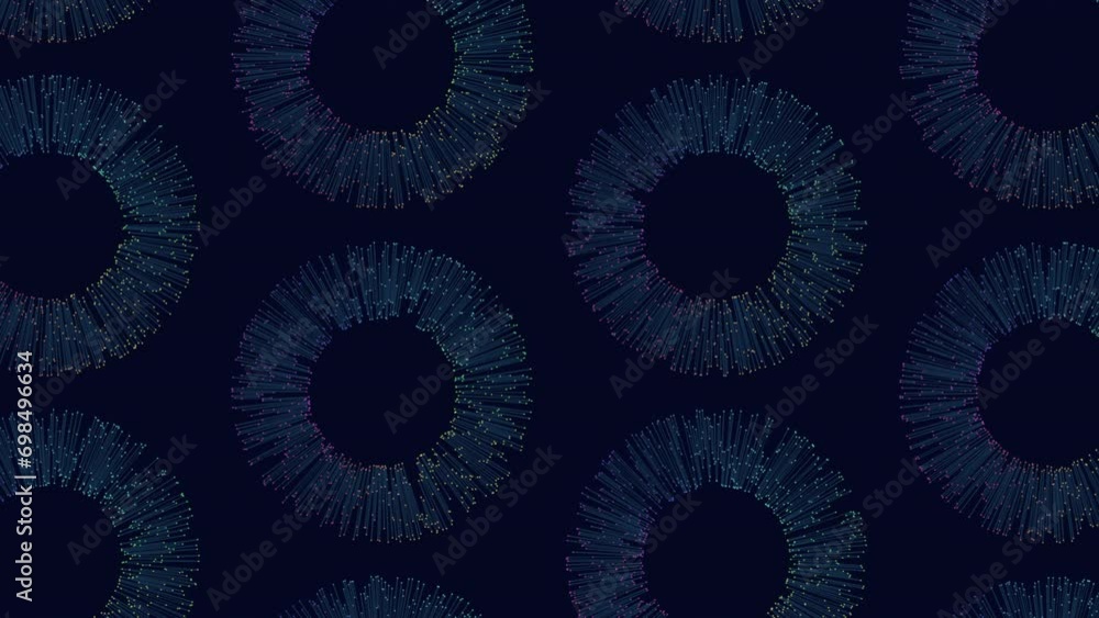 Circular pattern of dark blue lines in a spiral arrangement, composed ...