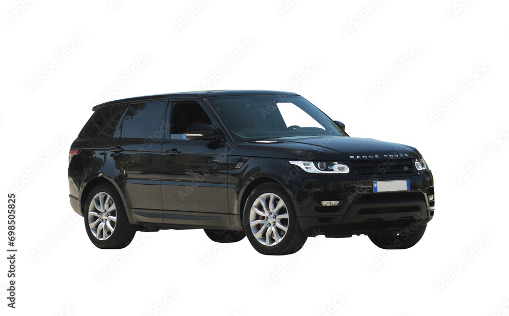 Black car isolated on white, RANGE ROVER SPORT png on transparent ...