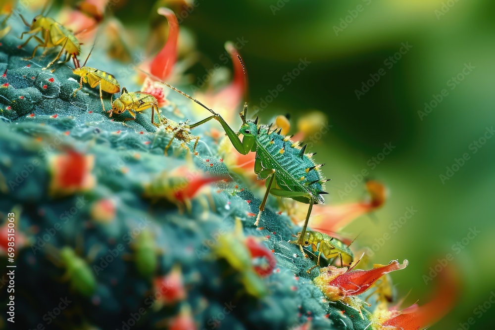 Aphid Insects, Greenfly On Plant, Small Garden Parasite Animals, Aphids ...