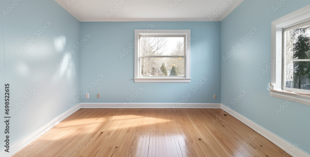 Classical empty room interior 3d render,The rooms have wooden floors ...