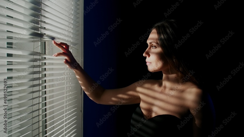 Portrait of beautiful female model in the studio. Attractive woman ...