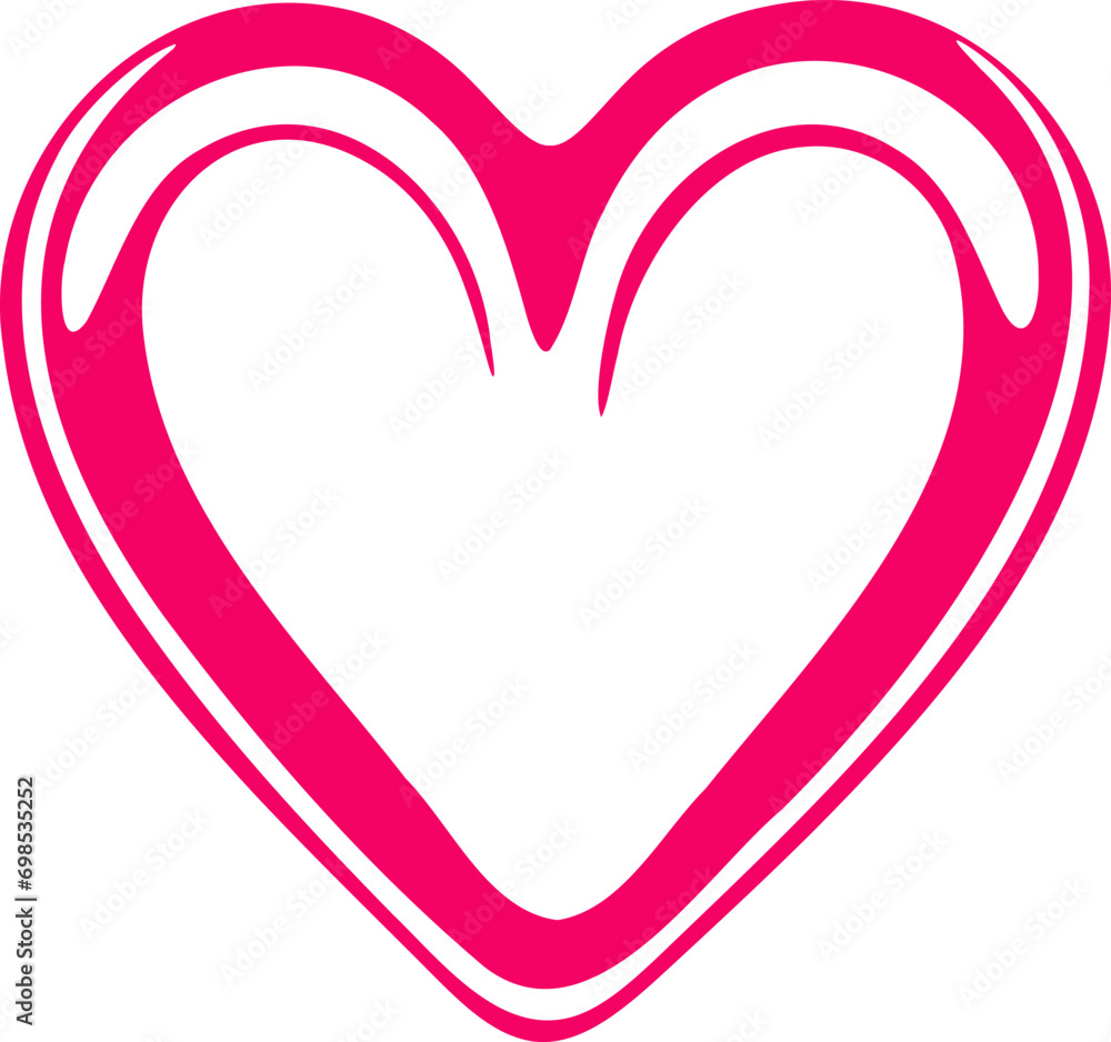 Heart outline logo vector illustration. Love Heart symbol stylized ...
