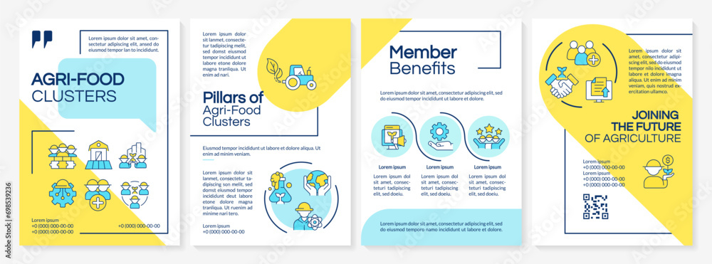 Creative agri-food clusters brochure template, leaflet design with ...