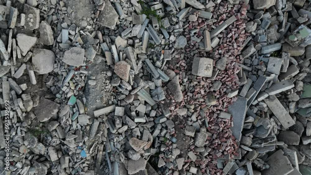 death, injury, lost, people, crushed reinforcing concrete with wires ...