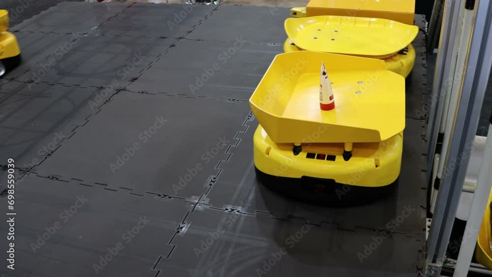 Autonomous Robot transportation in warehouses. automated package ...