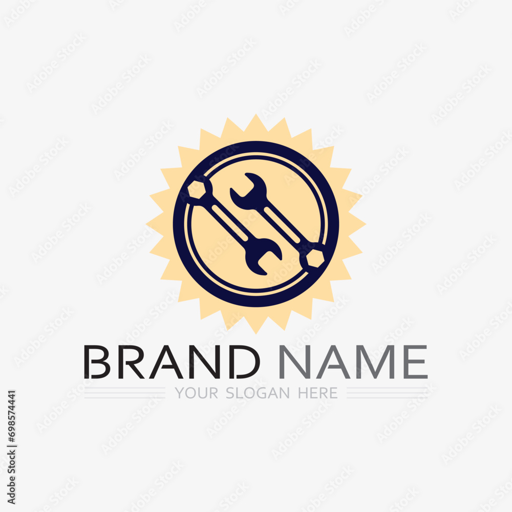 machine engine and heavy equipment logos design icon sign vector ...