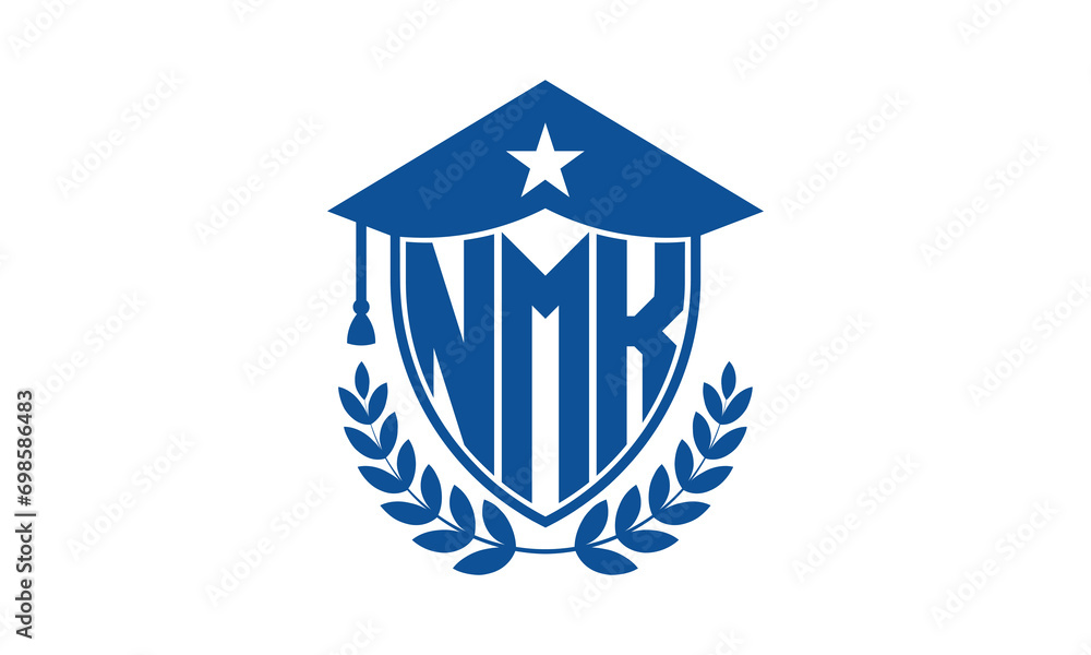 NMK three letter iconic academic logo design vector template. monogram ...