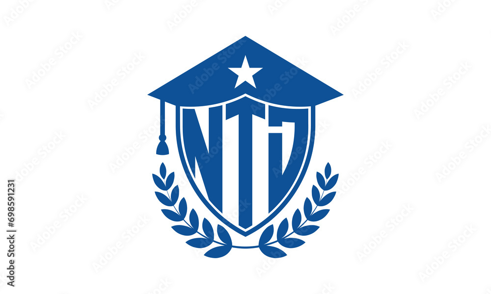 NTD three letter iconic academic logo design vector template. monogram ...